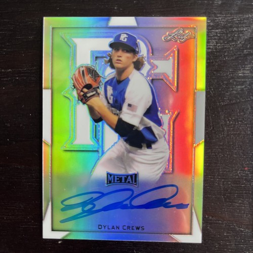 Dylan Crews LSU 2019 Leaf Perfect game Metal Silver On Card Auto ...