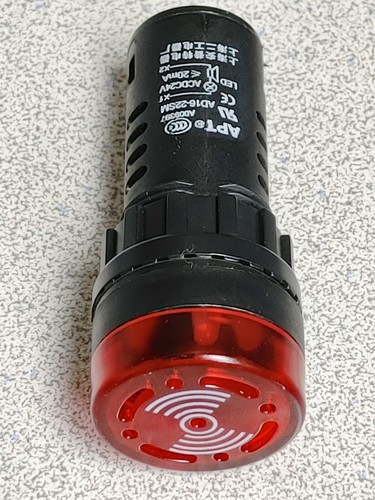 22mm Warning Buzzer Flashing LED Intermittent Sound Alarm Indicator AC ...