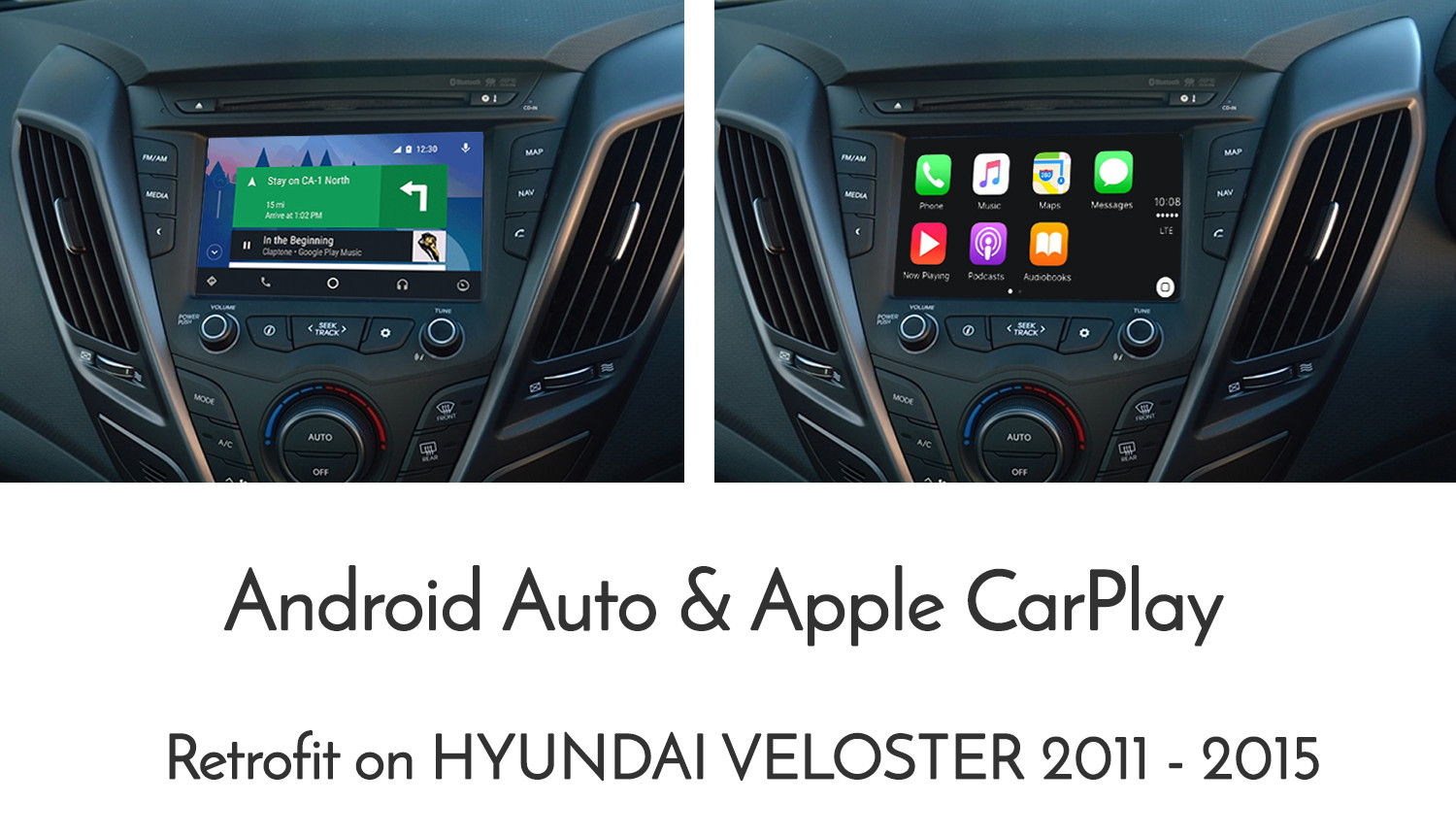 Hyundai Veloster 2011-2015 Factory Audio Integrated CarPlay / Android ...