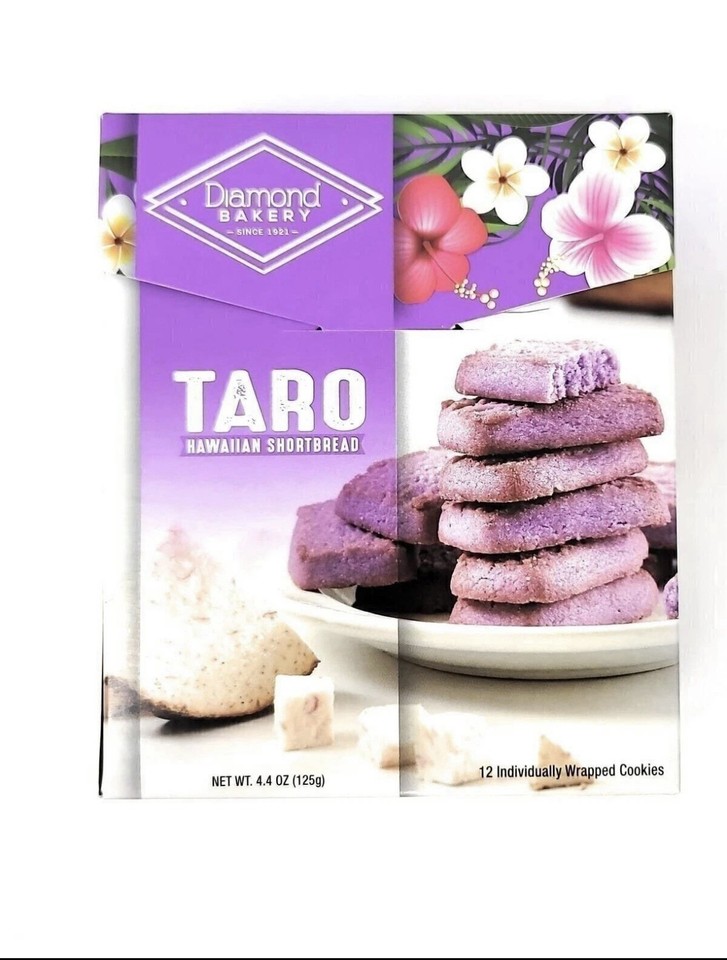 Diamond Bakery Hawaiian Shortbread Taro Flavored Cookies 4.4oz Box 12ct ...