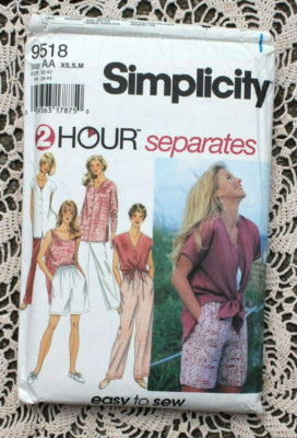 Simplicity 9518 Women's Separates Sewing Pattern Size - XS,S,M | eBay