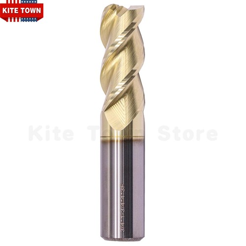 3/4" 3 Flute 45° Helix Carbide End Mill For Aluminum - Square End ...