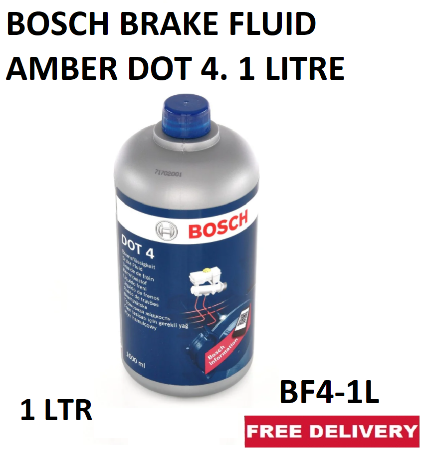 BOSCH BRAKE FLUID AMBER DOT 4. 1 LITRE BF4-1L | eBay