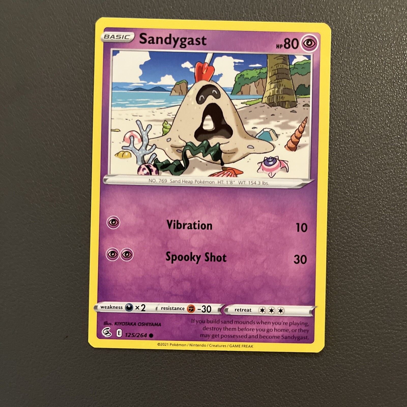 Pokemon Fusion Strike Sandygast Common Card 125/264 NM | eBay