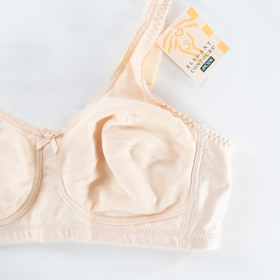 New Amoena Bra Size 40B Bella Wire Free Soft Cup Bra Pocketed ...