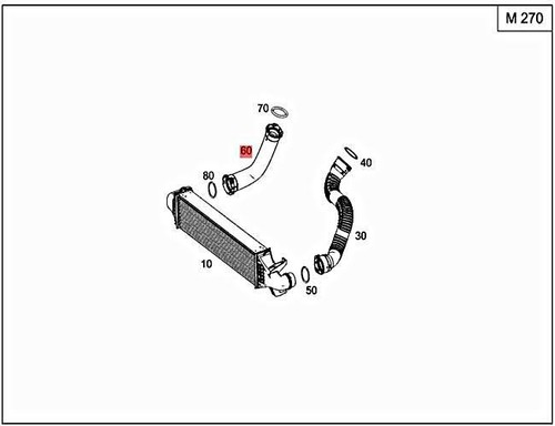 Genuine MERCEDES BBDC W242 C117 W176 Charge air hose 2465280682 | eBay