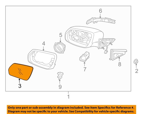 HYUNDAI OEM Genesis Outside Mirrors-Front Door-Mirror Glass Right ...