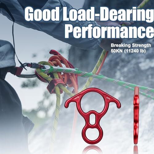 50KN Figure 8 Descender Belay Device for Climbing, Rappelling, Rescue ...