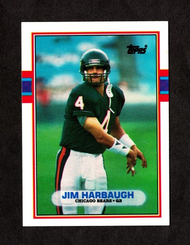 1989 TOPPS TRADED RC #91T JIM HARBAUGH - CHICAGO BEARS - ROOKIE CARD ...