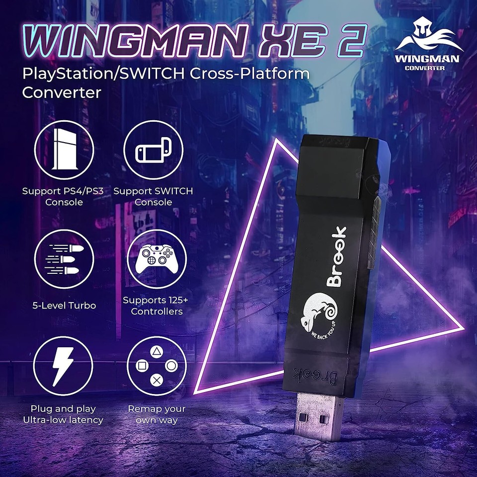 Brook Wingman XE 2 Converter - Two in One Wireless Controller Adapter ...