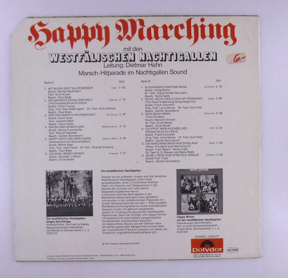 12 " LP - Westphalien Rossignols – Happy Marching (Marche) - F1713 | eBay