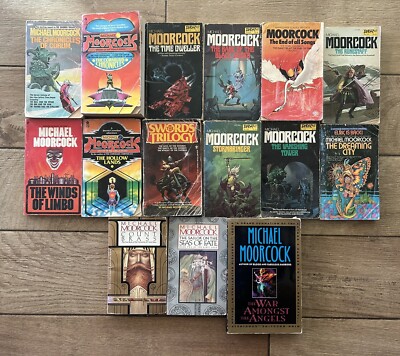 Lot 15 Vintage DAW Books Michael Moorcock 70s Fantasy Sci Fi Pulp ELRIC ...