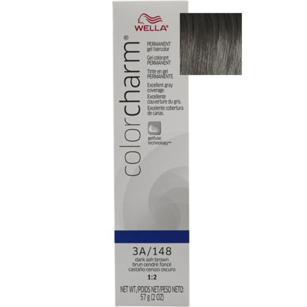 Wella Color Charm Gel Tube 2oz - 148/3A Dark Ash Brown -USA BUY/SHIP ...