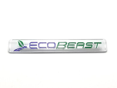 Chrome ECOBEAST Door Tailgate Trunk Emblem Badge ABS 5-5/8in Ecoboost ...