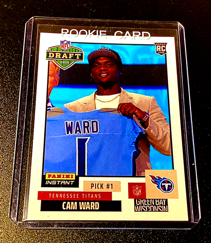 Cam Ward Rookie 2025 Panini Instant Football SP QB Draft Pick Only 9737 ...