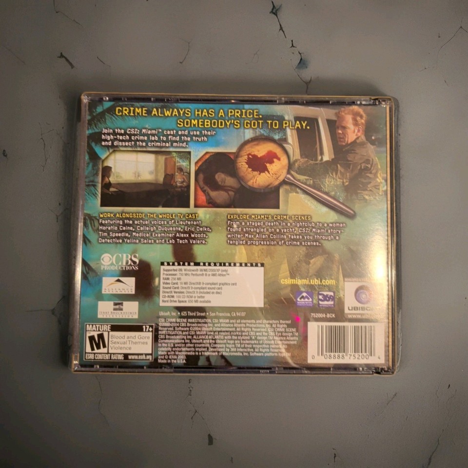 CSI Miami PC Game Ubisoft RPG Cd Rom Cbs 3 Disc Set | eBay