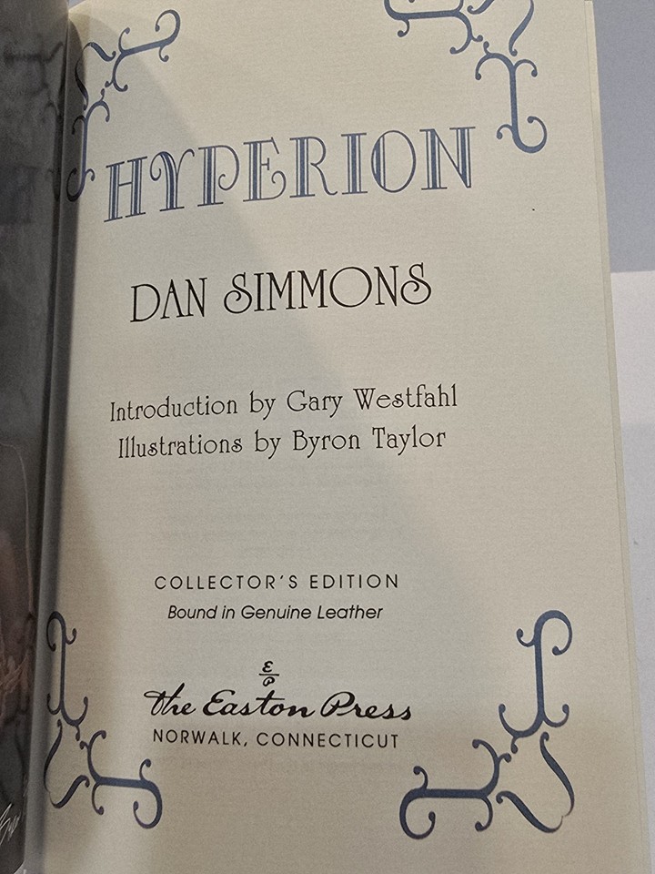 Hyperion Dan Simmons Easton Press 1993 Leather-bound | eBay