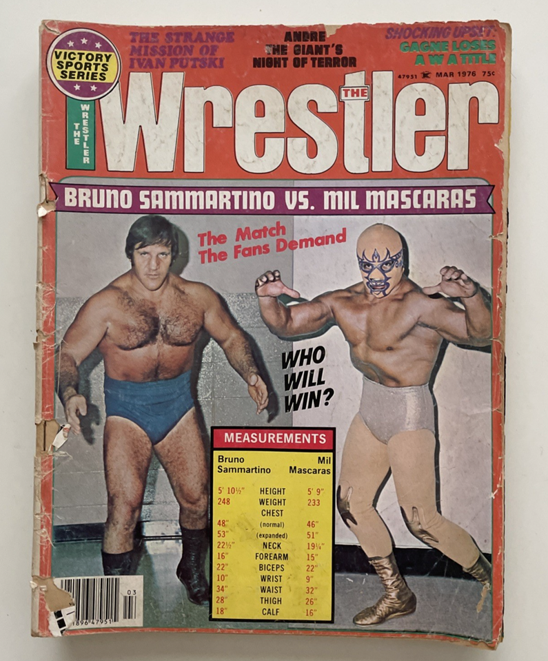Lot 9 Vtg Wrestling Magazines 1976-1980 NWA WWF Andre Dusty Rhodes ...