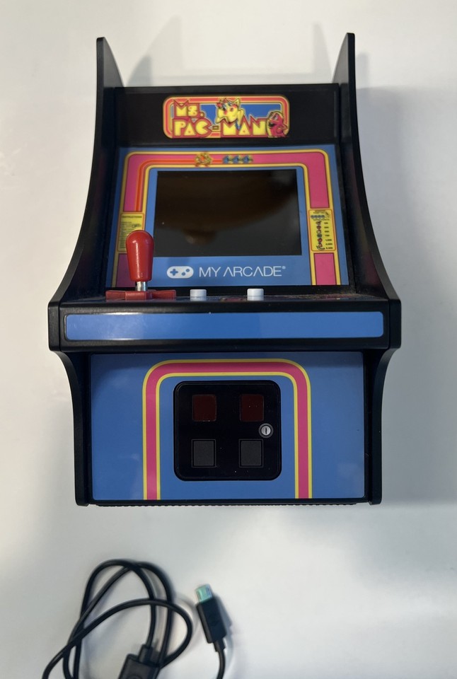 Ms. Pac-Man My Arcade 7” Mini Arcade Machine Video Game Bandai Namco ...