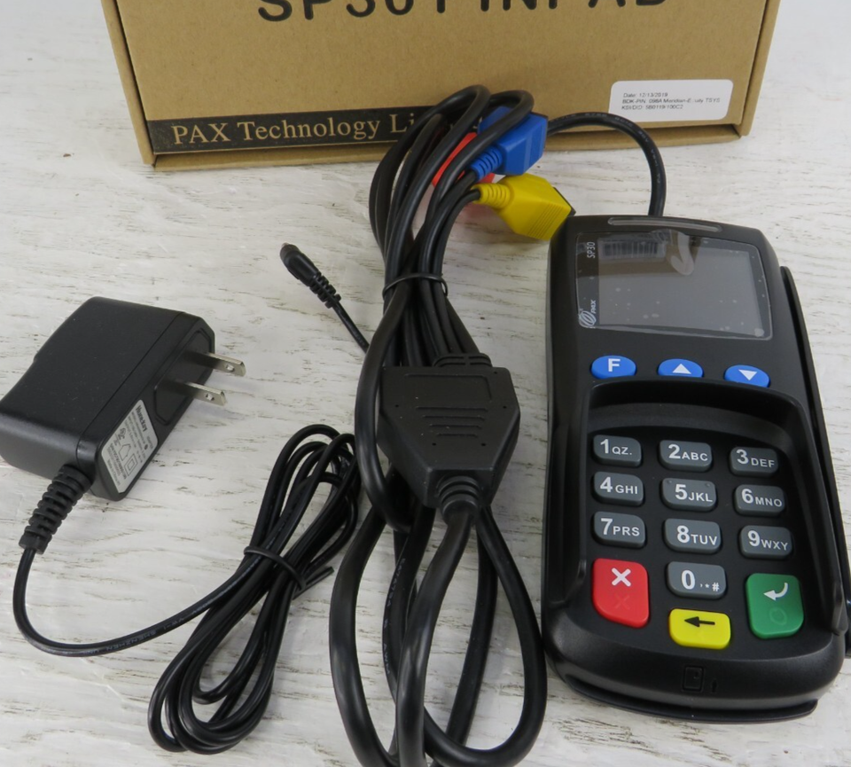 PAX SP30 Smart Card & Contactless Pin Pad Credit Card Terminal w ...