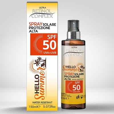 Retinol complex hello summer spray solare protezione alta spf 50 150 ml ...