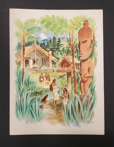 1958 S.S. Matsonia Cruise Ship Menu-Artwork By Louis Macouillard-New ...