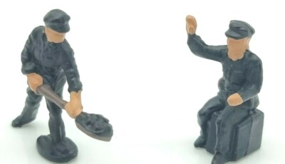 TRIANG HORNBY OO GAUGE STEAM TRAIN DRIVER & FIREMAN PAINTED DETAILED ...