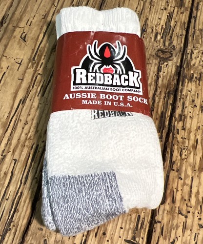 NEW Redback Aussie Boot CREW Socks Mens 1 Pair Size 10-13 Made in USA ...