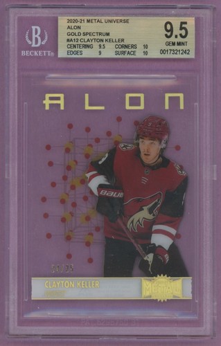2020-21 METAL UNIVERSE ALON GOLD SPECTRUM CLAYTON KELLER #A12 #'d 24/25 ...