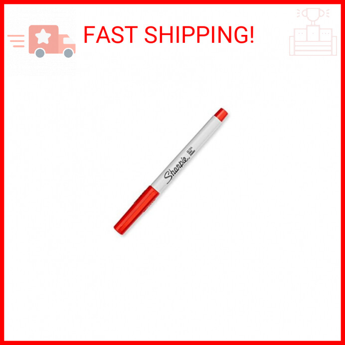 SHARPIE 37002 Permanent Markers, Ultra Fine Point, Red, 12 Count | eBay