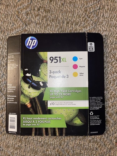 HP 951XL Color Ink Cartridges - Cyan/Magenta/Yellow 886111609932 | eBay