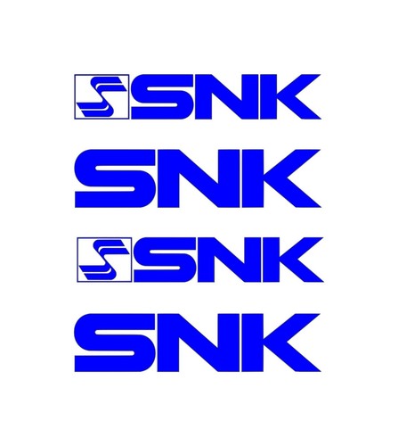 4 count SNK text logo Vinyl sticker Gloss Blue | eBay