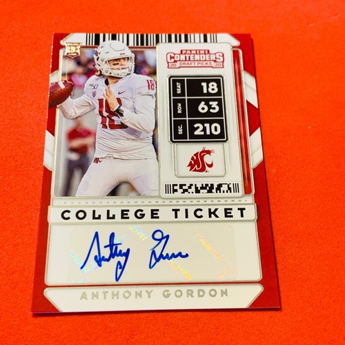 Anthony Gordon .. ROOKIE AUTO .. Washington State / Seahawks .. 2020 ...