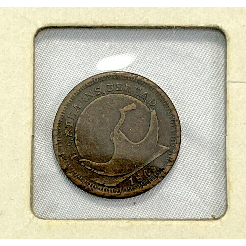 1865 Berea Ohio Civil War Token D E Stearns Family Ship Reaper Mower ...