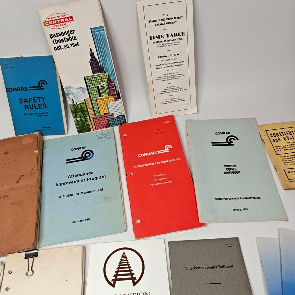 Lot 13 Railroad Books Handbooks Manuals Safety Rules Regulations Paper ...