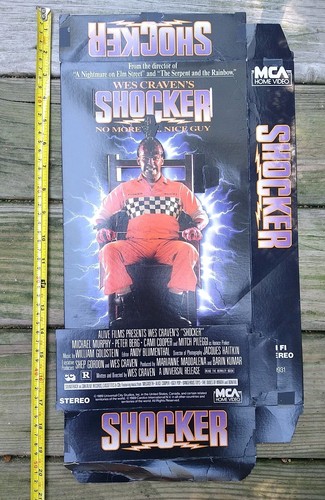 Wes Cravens Shocker Movie Giant VHS Box Display Used | eBay