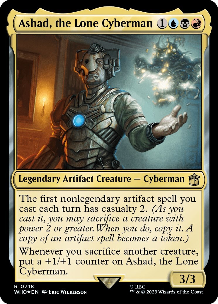 Ashad, the Lone Cyberman (Surge Foil) Universes Beyond: Doctor Who Foil ...