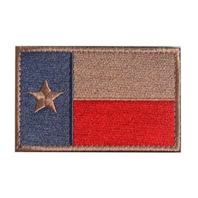 Texas State Flag Patch Subdued US USA Tan Morale Embroidered - Hook & Loop | eBay