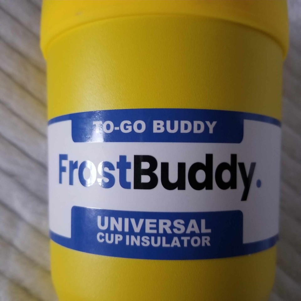 Frost Buddy 32 ounce Universal Cup Insulator To Go Buddy yellow hot ...