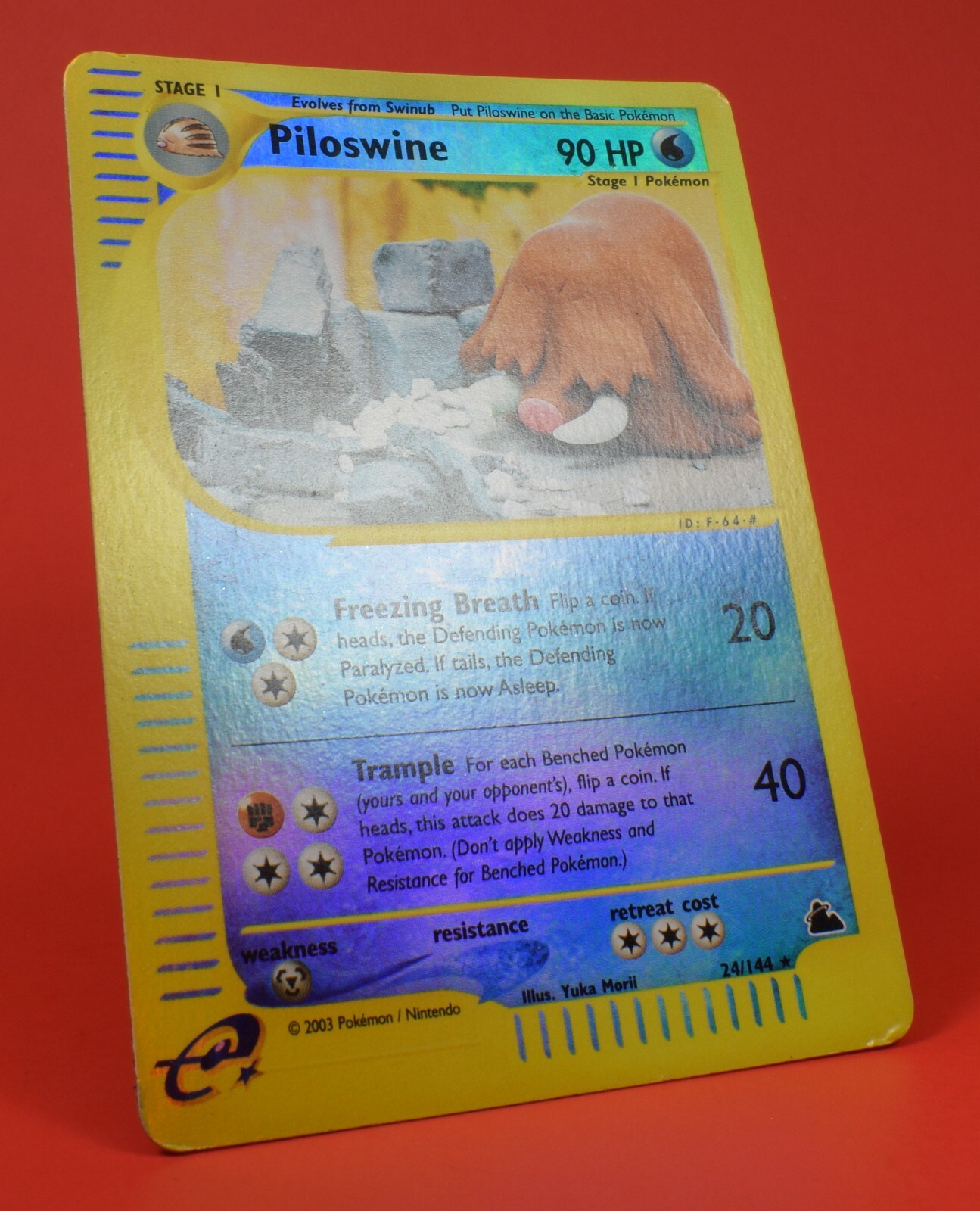 Pokemon TCG English Card eReader Skyridge Piloswine Reverse Holo 24/144 ...