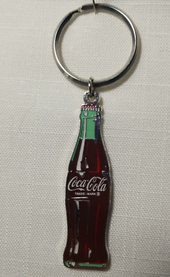Vintage 2011 Coca-Cola Glass Bottle Enamel Key Chain Ring Keychain | eBay