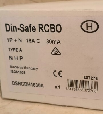NHP 16 Amp C Curve DIN-SAFE RCBO 10ka - DSRCBH1630A - BRAND NEW | eBay ...