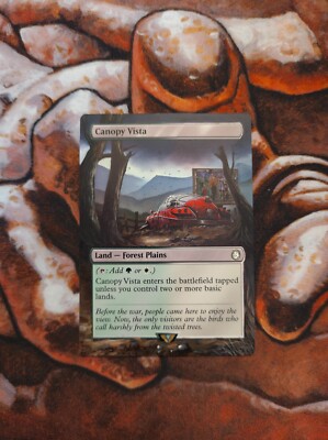 Magic the Gathering Canopy Vista Hand Painted Unique Custom MTG Altered ...