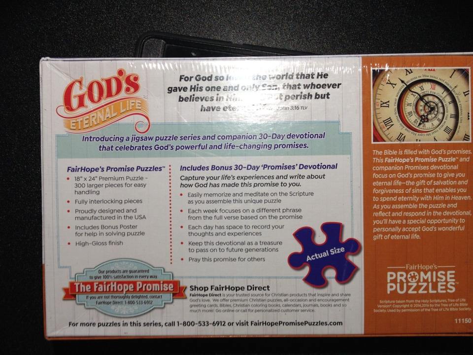 Fair Hopes Promise Puzzles God's Eternal Life 300 Piece Puzzle 18"x24 ...