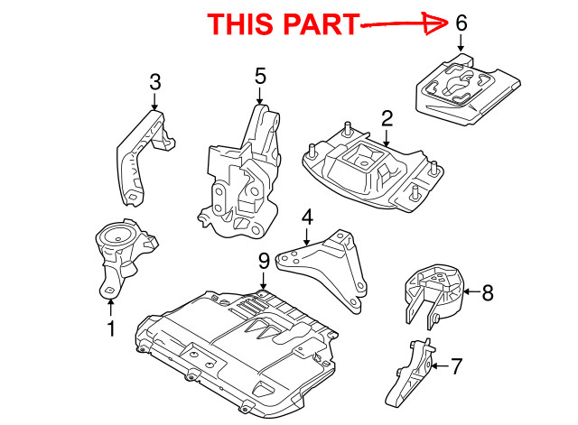 Left Engine Motor Mount Weight w Screws,Insulator For Volvo C70 S40 V50 ...