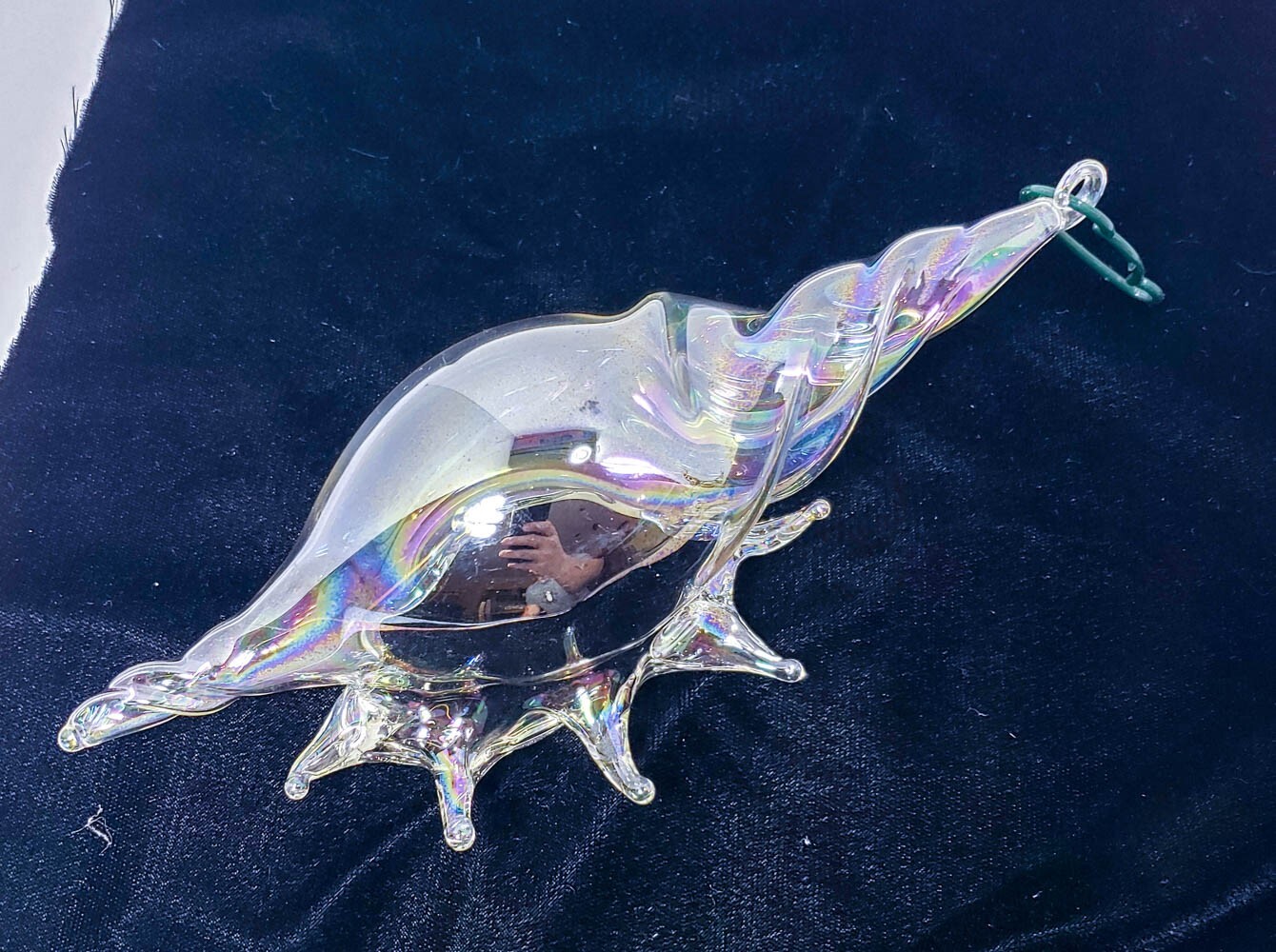 Italian Parise Vetro Hand Blown Glass Seashell Christmas Tree Ornament ...