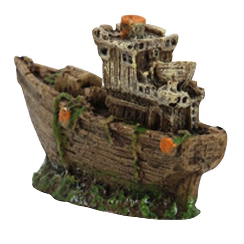 1PC Aquarium Shipwreck Decoration Fish Tank Shipwreck Decor Ship Wreck ...