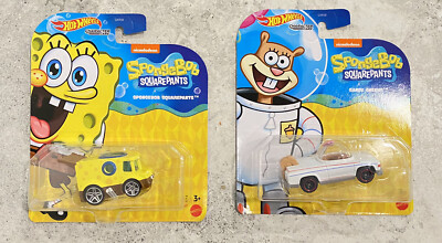 Hot Wheels Spongebob Squarepants and Sandy Cheeks Cars Set 2021 | eBay