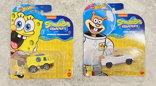 Hot Wheels Spongebob Squarepants and Sandy Cheeks Cars Set 2021 | eBay