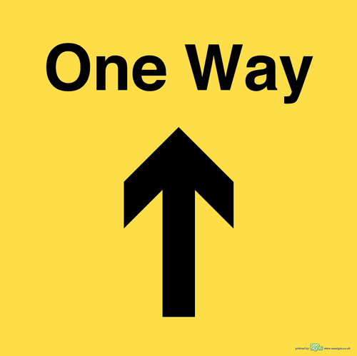 One Way Forward Floor Stickers Retail Shop Office Factory Warehouse ...